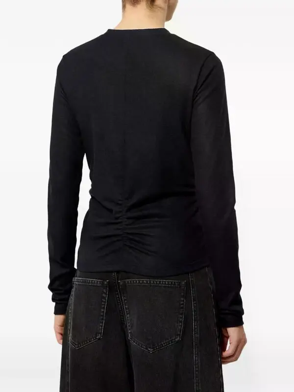 MARANT ETOILE Ruched Jersey Long Sleeve Top