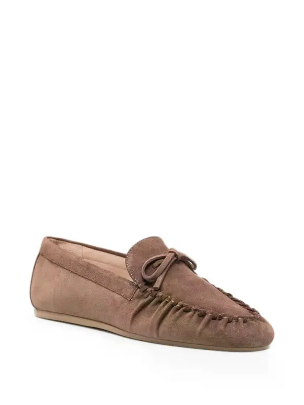 STUART WEITZMAN Bow-embellishment Loafers - Brown