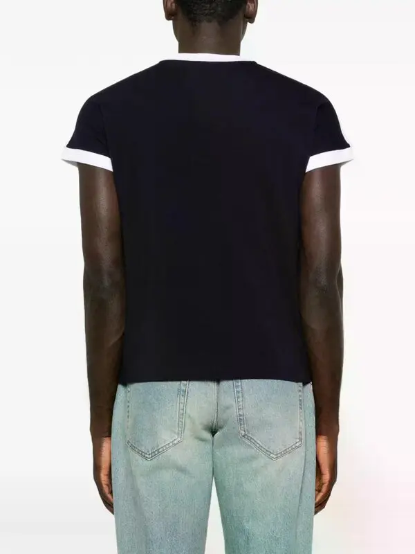 Versace Logo-embroidered Ringer T-shirt