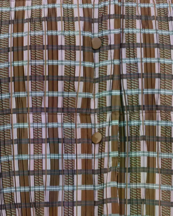 GONGDID DESIGN Tartan-pattern Padded Jacket
