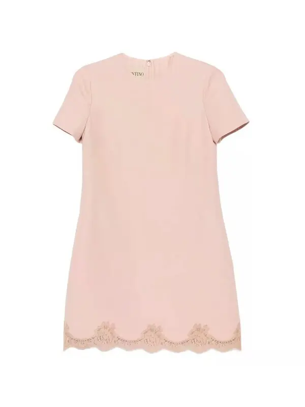 Valentino Garavani Lace Trim Mini Dress