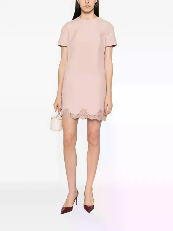 Valentino Garavani Lace Trim Mini Dress