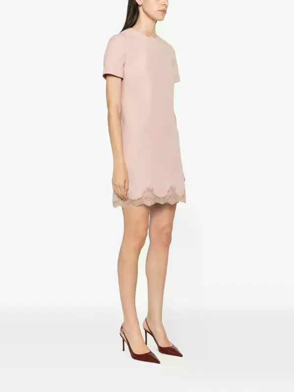 Valentino Garavani Lace Trim Mini Dress