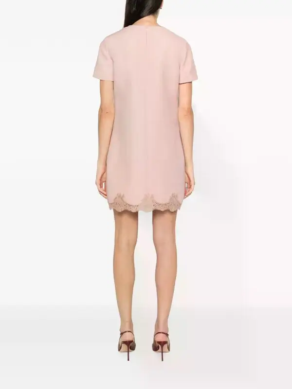 Valentino Garavani Lace Trim Mini Dress