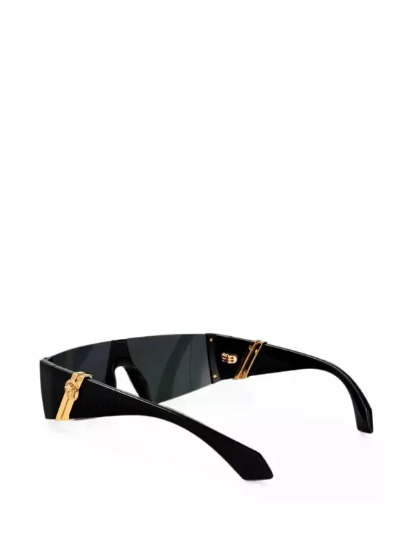 Versace Medusa Plaque Shield-frame Sunglasses