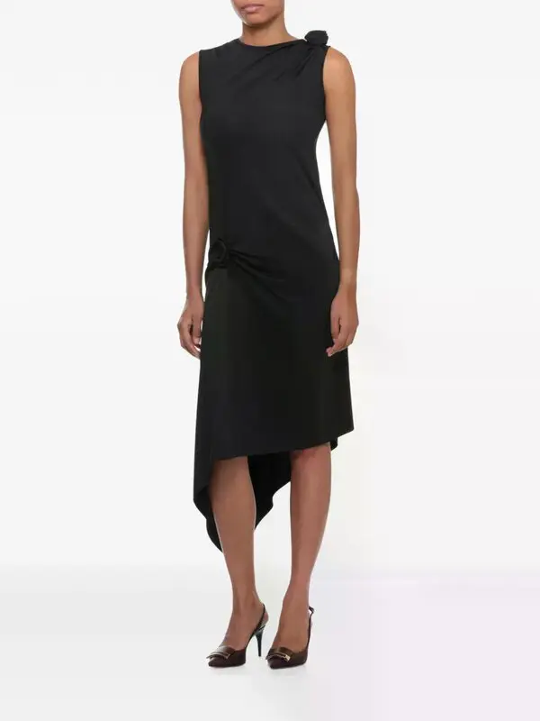 Coperni Sleeveless Asymmetric Flower Gown