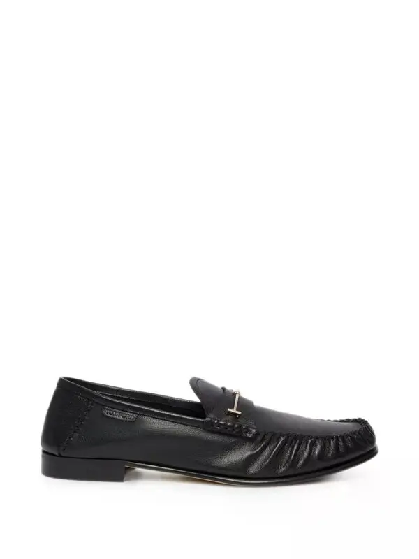 TOM FORD T-bar Leather Loafers