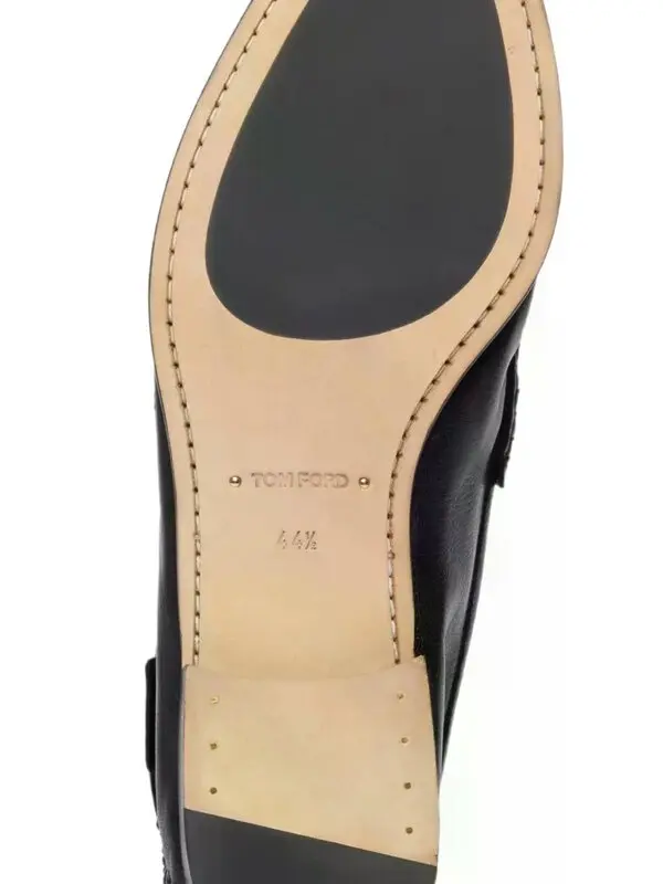 TOM FORD T-bar Leather Loafers