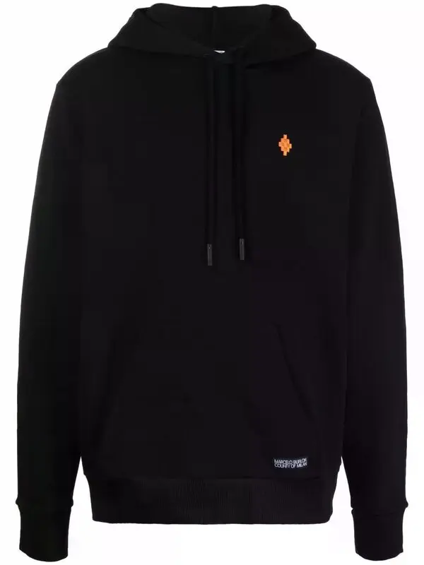 COUNTY OF MILAN Cotton Cross Motif Hoodie