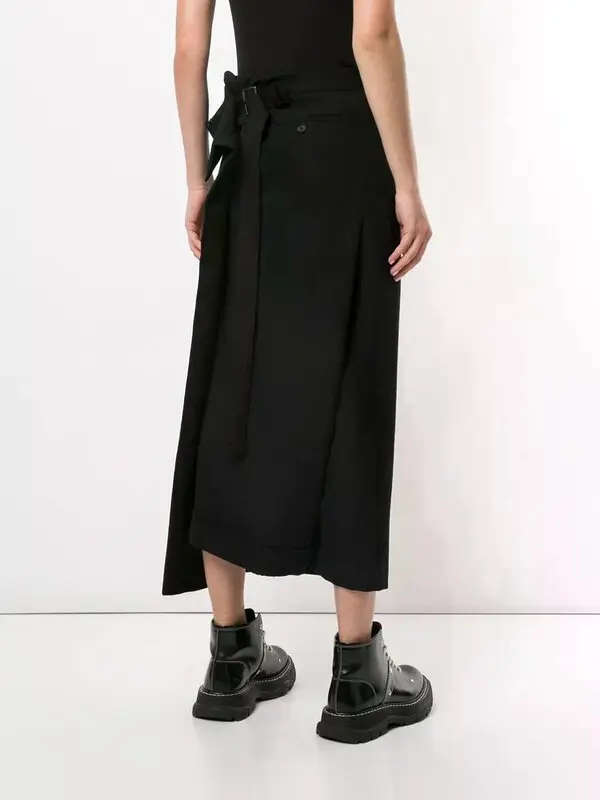 Yohji Yamamoto Wool Cropped Loose Fit Trousers