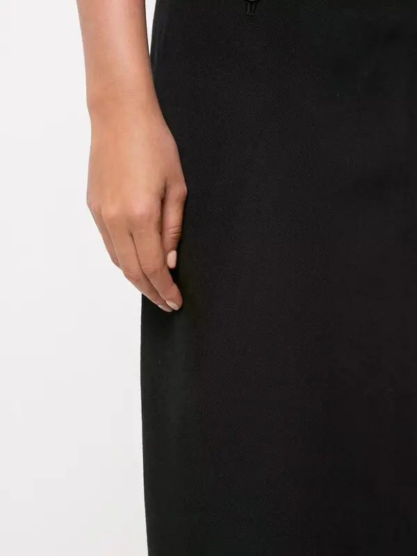 Yohji Yamamoto Wool Cropped Loose Fit Trousers