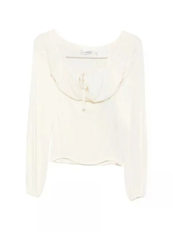AYA MUSE Elya Tie-fastening Blouse - Neutrals