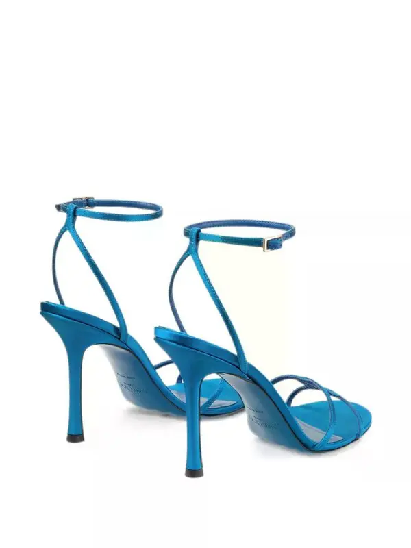 JIMMY CHOO Leo 100 Satin Sandals