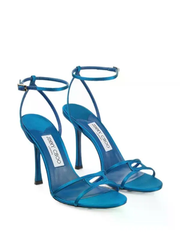 JIMMY CHOO Leo 100 Satin Sandals