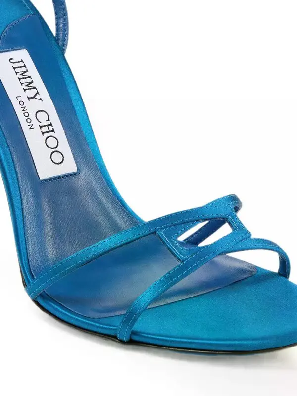 JIMMY CHOO Leo 100 Satin Sandals