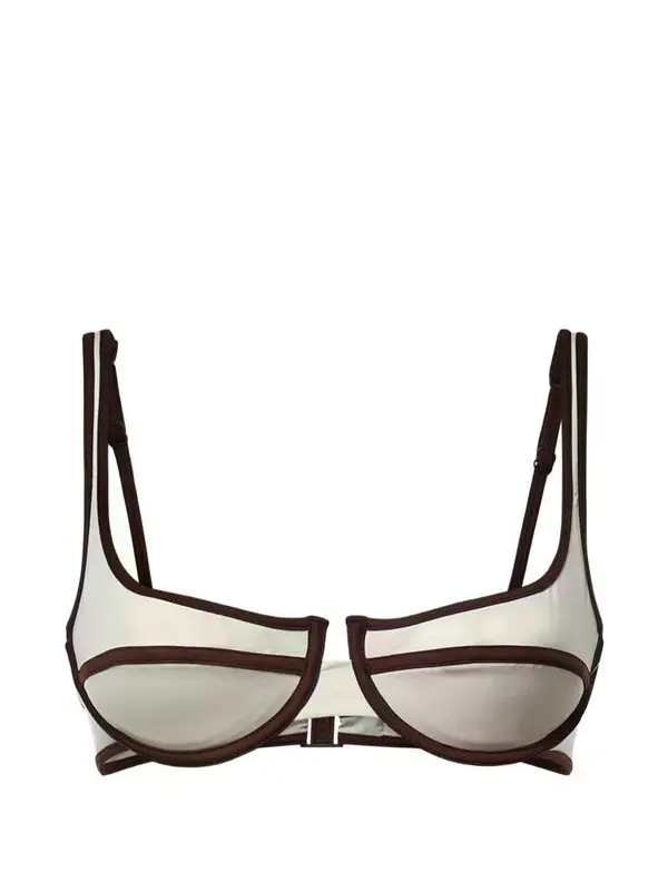 MC2 SAINT BARTH Amira String Underwired Contrast-trim Bikini Top