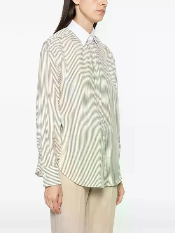 Brunello Cucinelli Striped Silk Shirt