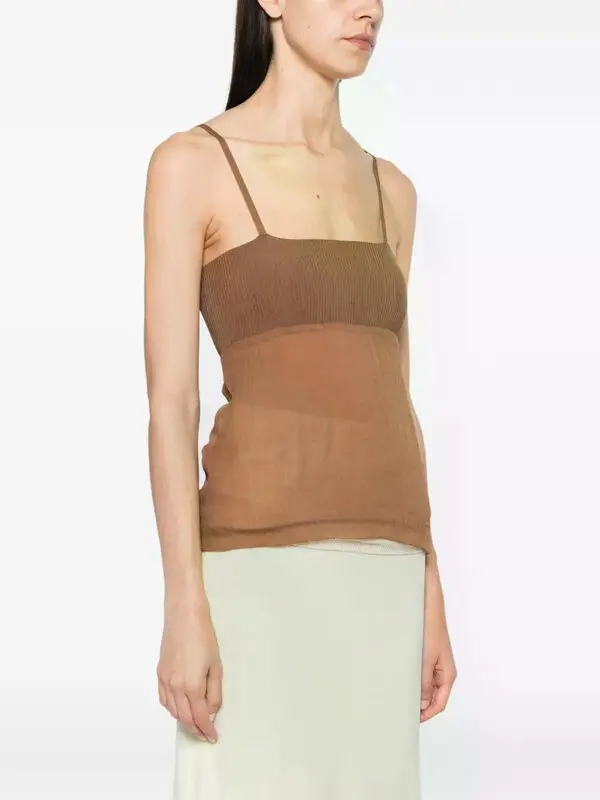 AYA MUSE Ribbed-knit Cami Top