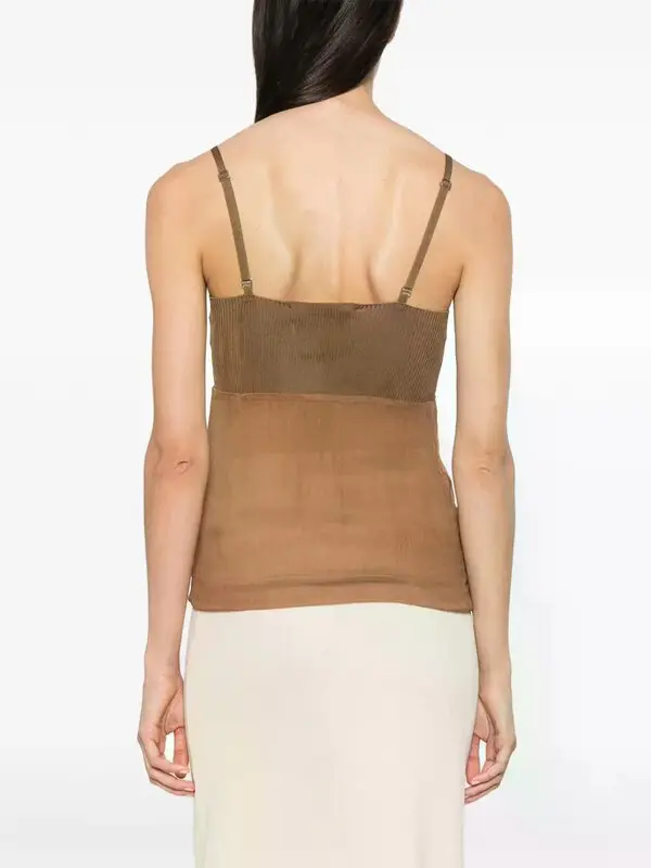 AYA MUSE Ribbed-knit Cami Top