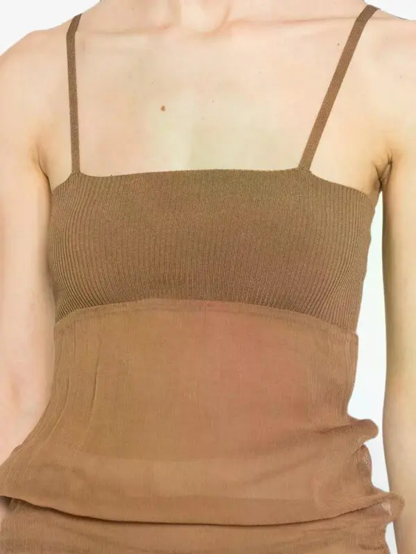 AYA MUSE Ribbed-knit Cami Top