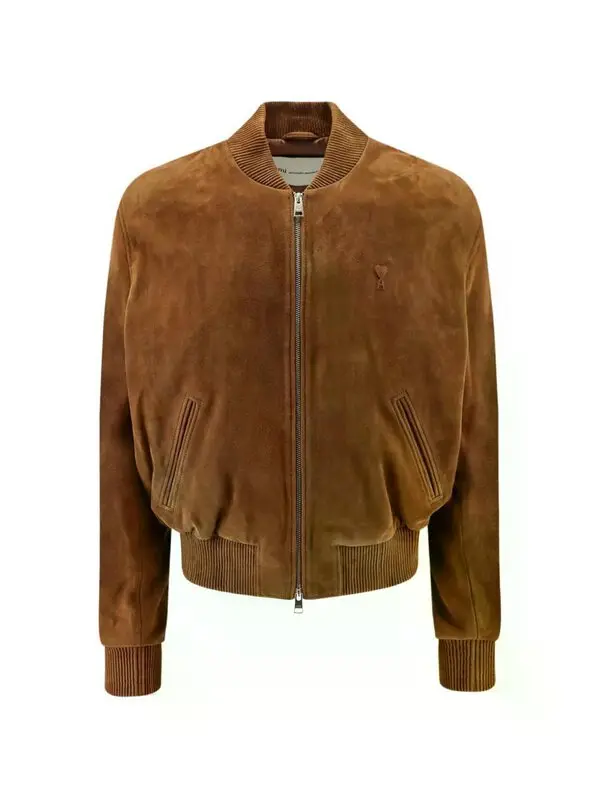 AMI Paris De Coeur Suede Jacket