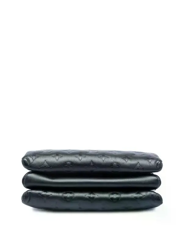 LOUIS VUITTON Monogram Embossed Puffy Lambskin Coussin Pm Satchel - Black