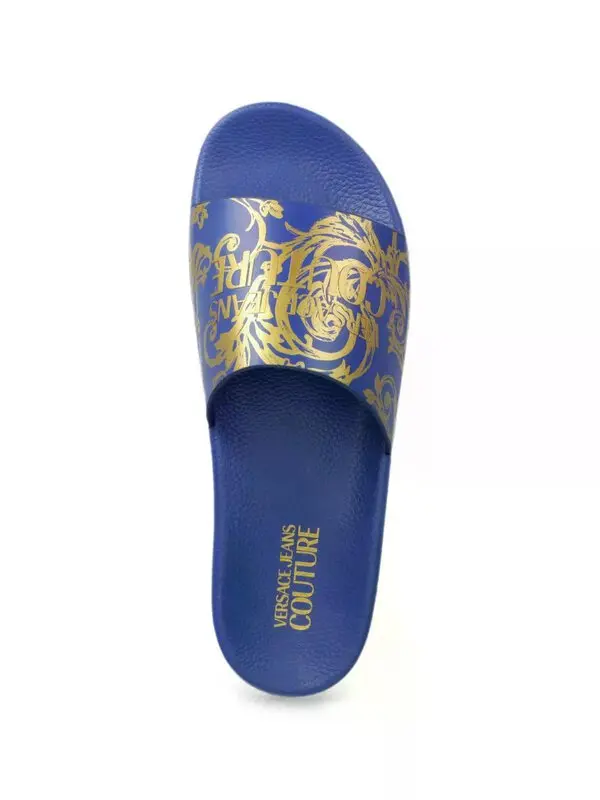 Versace Baroque-print Slides