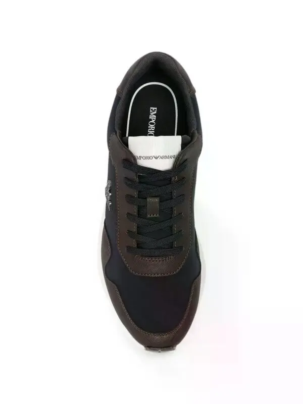 Emporio Armani Panelled Logo Plaque Sneakers