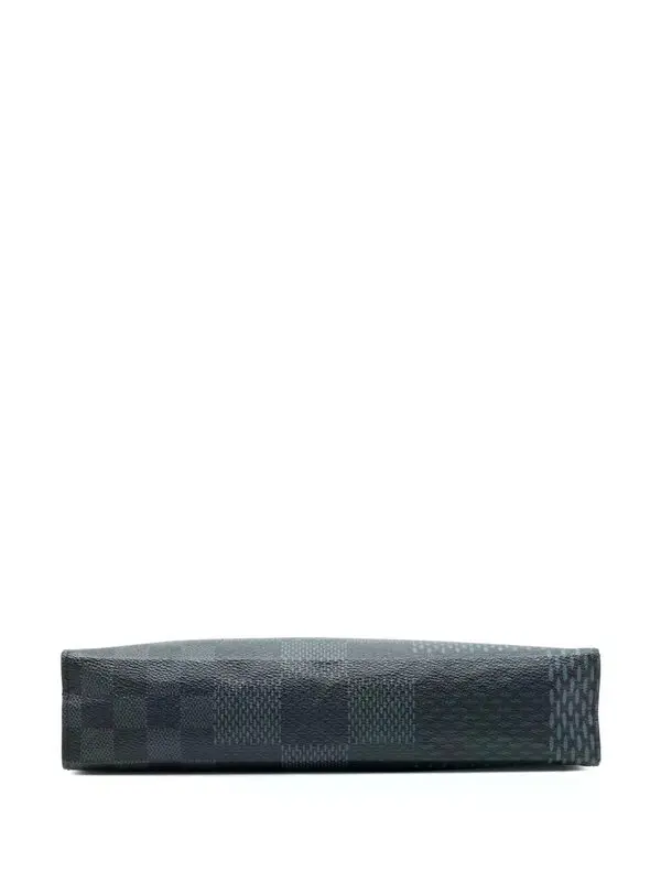 LOUIS VUITTON Damier Graphite 3d Pochette Voyage Mm Clutch Bag