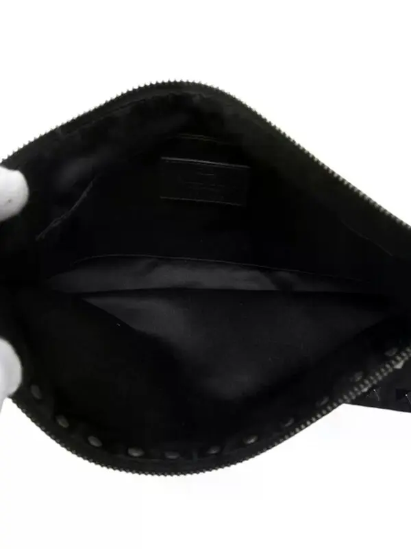Valentino Garavani Nylon Rockstud Zip Pouch Clutch Bag