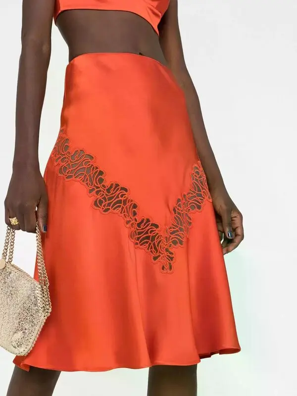 Stella McCartney Lace-insert Satin Skirt