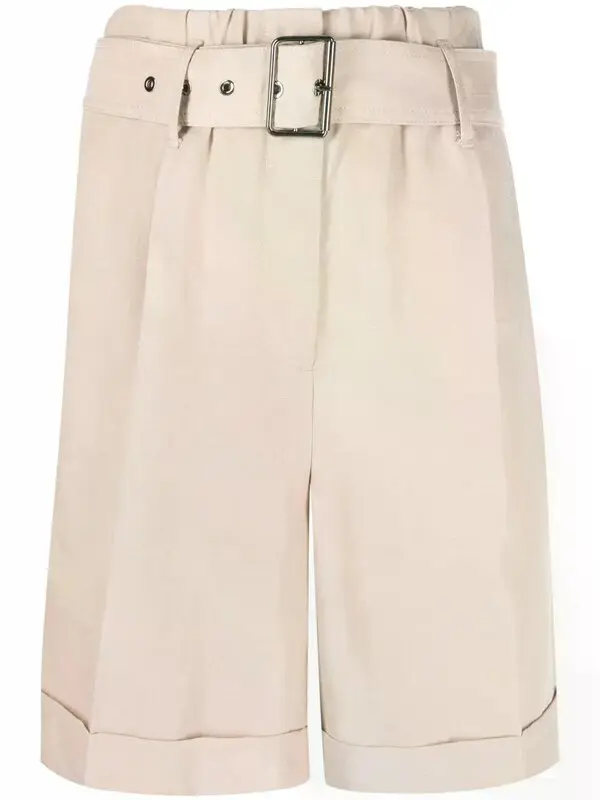 Woolrich Belted Waist Bermuda Shorts - Neutrals