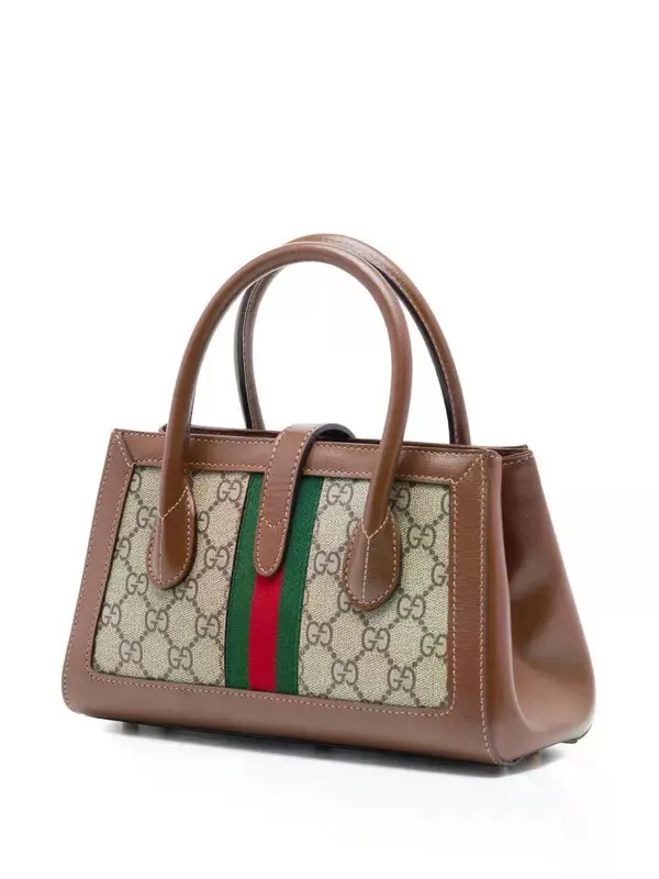 Gucci Jackie 1961 Small Gg Supreme Canvas Web Tote Satchel