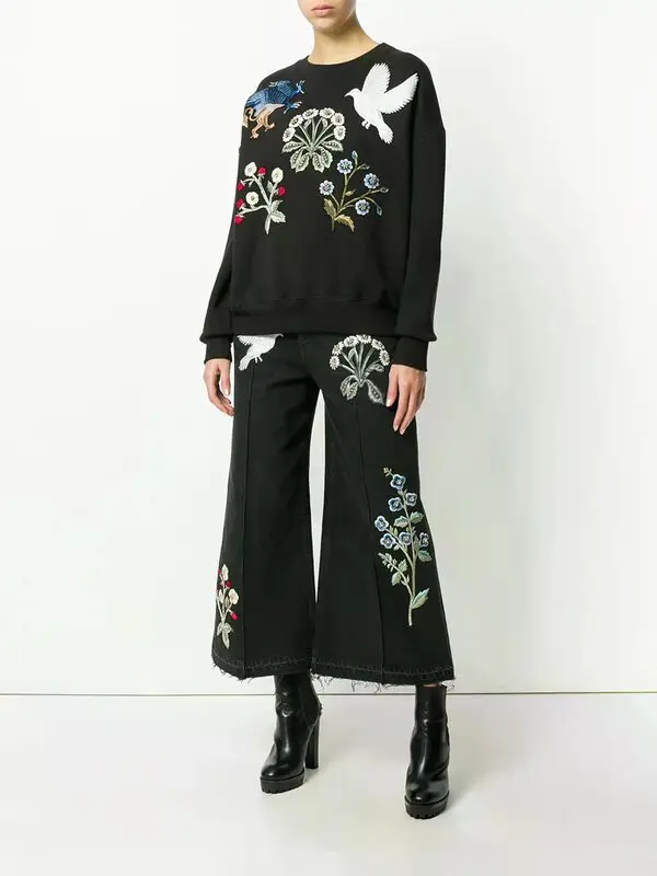 Alexander McQueen Embroidered Patch Jumper - Black
