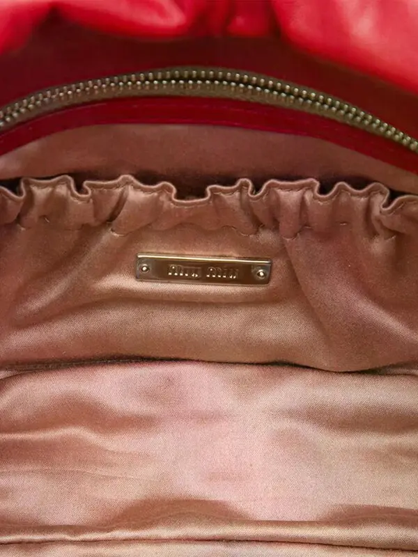 Miu Miu Matelassé Nappa Crystal Chain Crossbody Bag