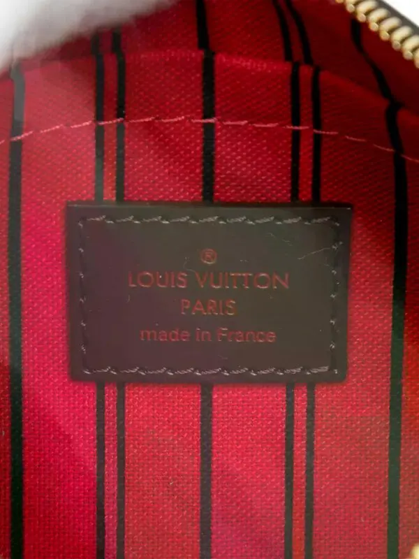 LOUIS VUITTON 2016 Damier Ebene Neverfull Pm Pouch