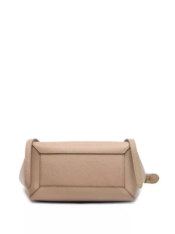 Celine Nano Belt Bag Satchel In Grained Calfskin - Neutrals