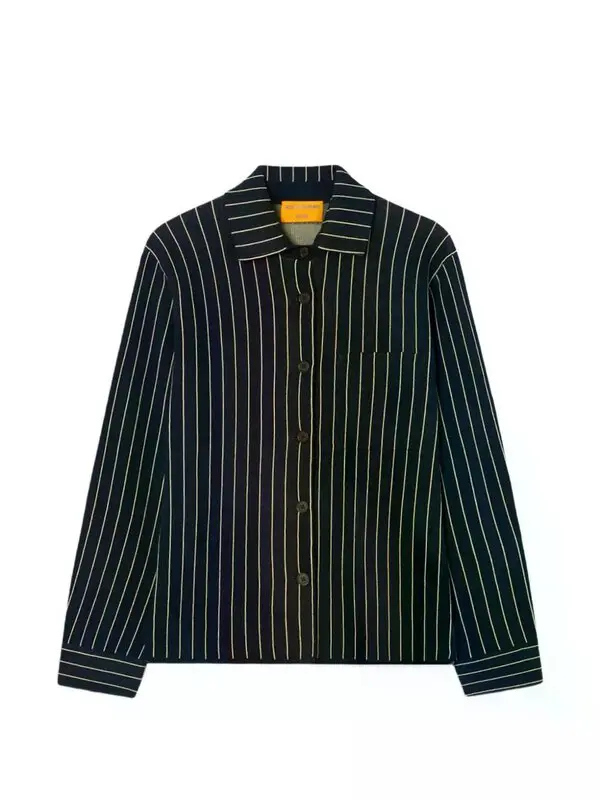Guest In Residence Pinstripe-print Shirt - Blue