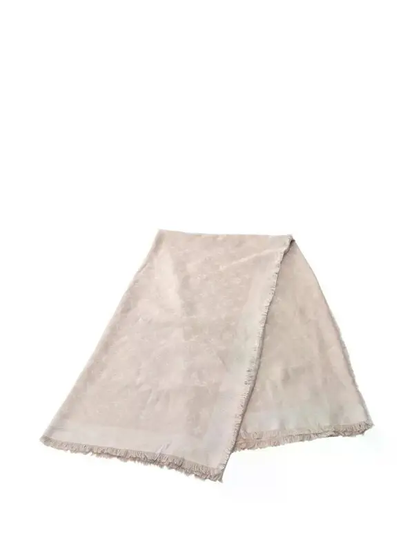 LOUIS VUITTON 2018 Monogram Fringed Shawl