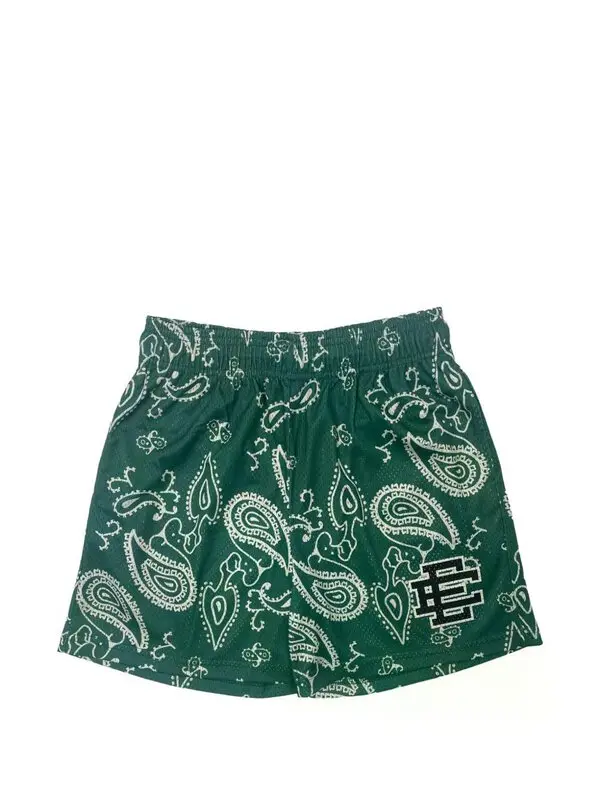 ERIC EMANUEL Paisley-print Track Shorts - Green