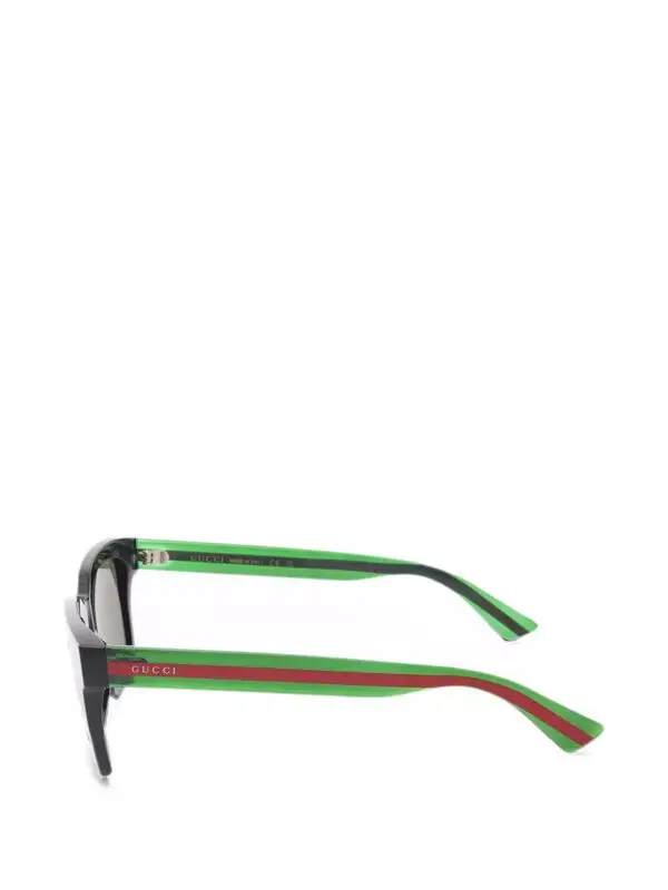 Gucci 2010s Web-stripe Square Sunglasses