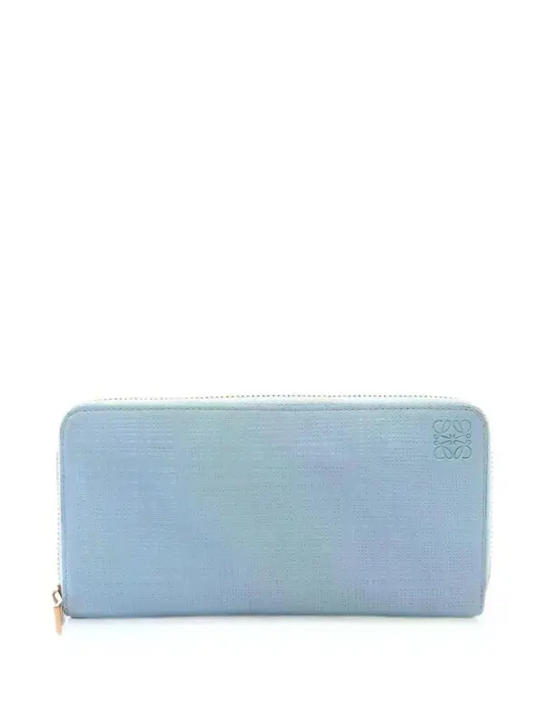 Loewe 2010s Linen Zip-around Wallet