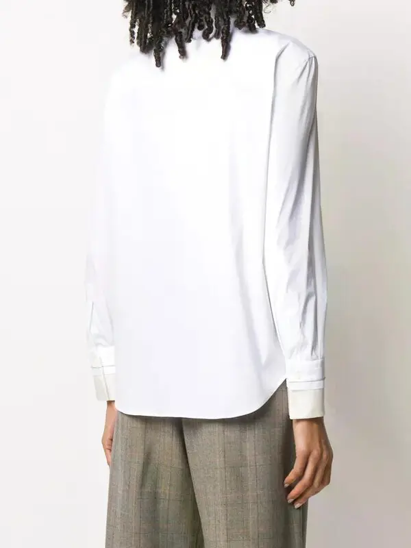 Brunello Cucinelli Embellished Cotton Silk Shirt