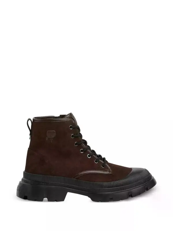 Karl Lagerfeld Suede Lace-up Boots