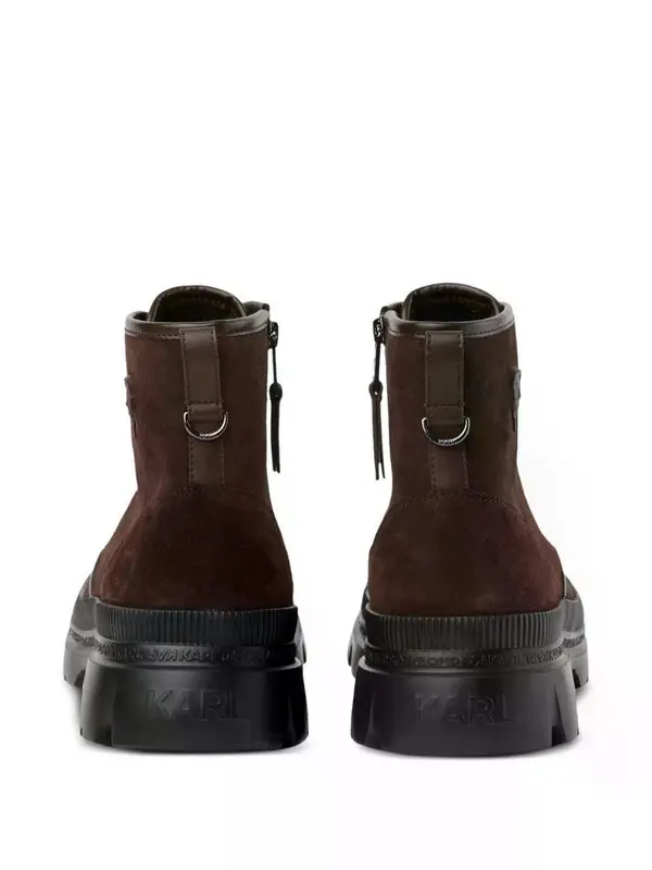 Karl Lagerfeld Suede Lace-up Boots