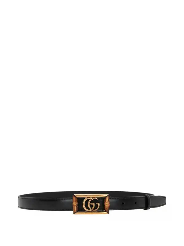Gucci Bamboo-detail Leather Buckle Belt - Black