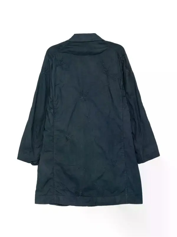By Walid Embroidered Poplin Single-breasted Coat