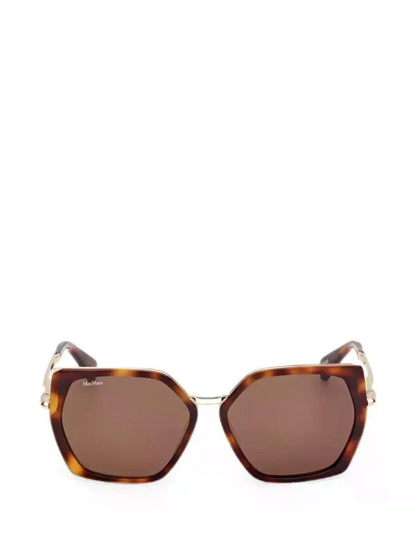 Max Mara Geometric-frame Sunglasses - Brown
