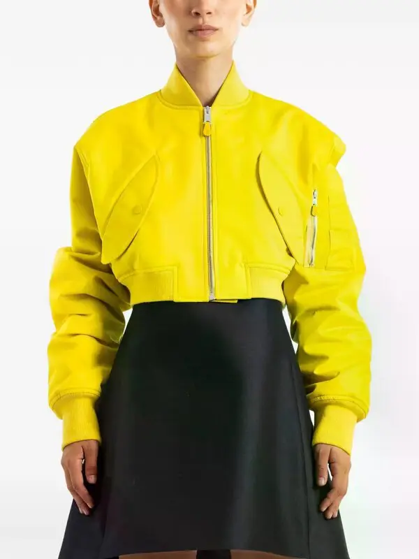Balenciaga Cropped Bomber Jacket