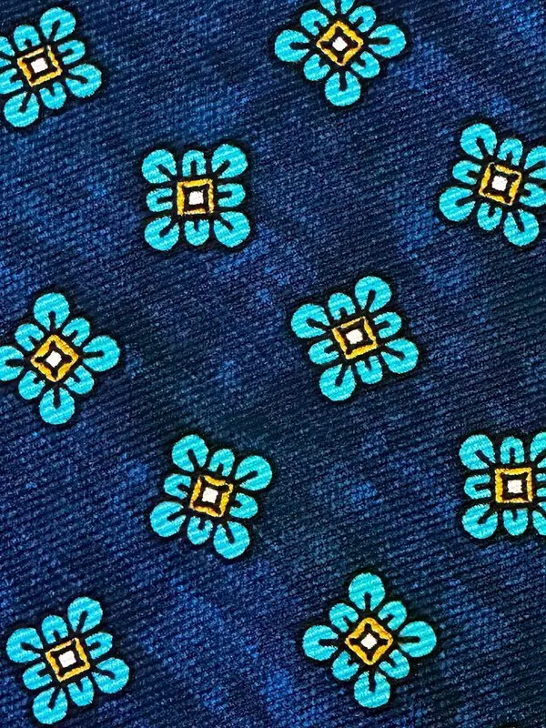 Kiton Floral Print Silk Neck Tie